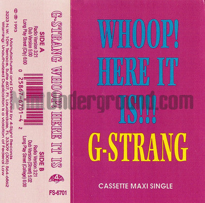 G-Strang: Whoop Here It Is: Cassette Single – Mint Underground
